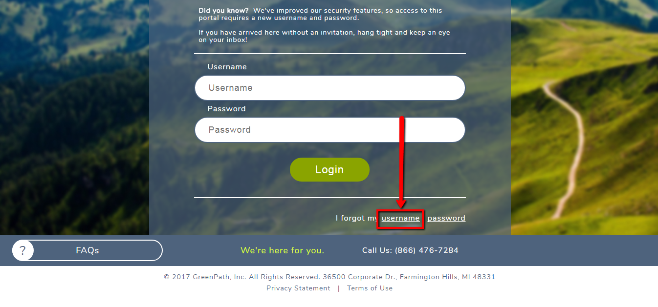 Greenspace Login